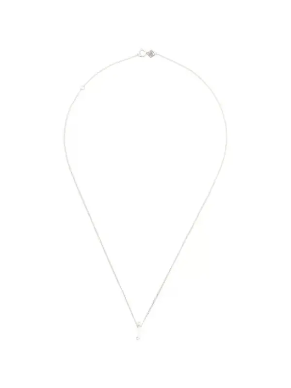 Le Gramme Alphabet Necklace - Silver