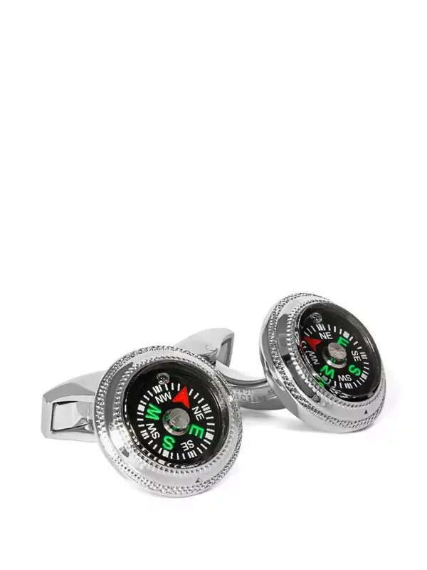 Tateossian Compass Cufflinks - Silver