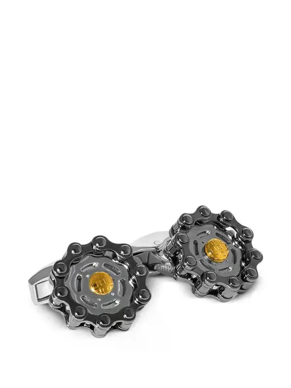 Tateossian Bici Gear Chain-link Cufflinks - Silver
