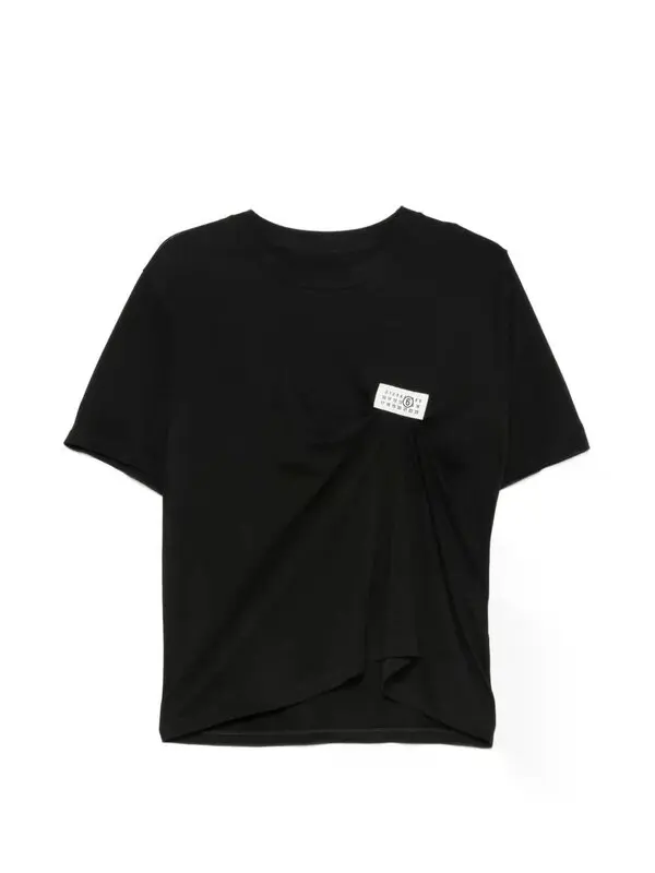 MAISON MARGIELA Gathered Logo T-shirt - Black