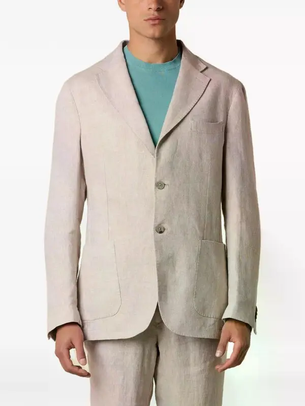 Brooks Brothers Single-breasted Linen Blazer - Neutrals