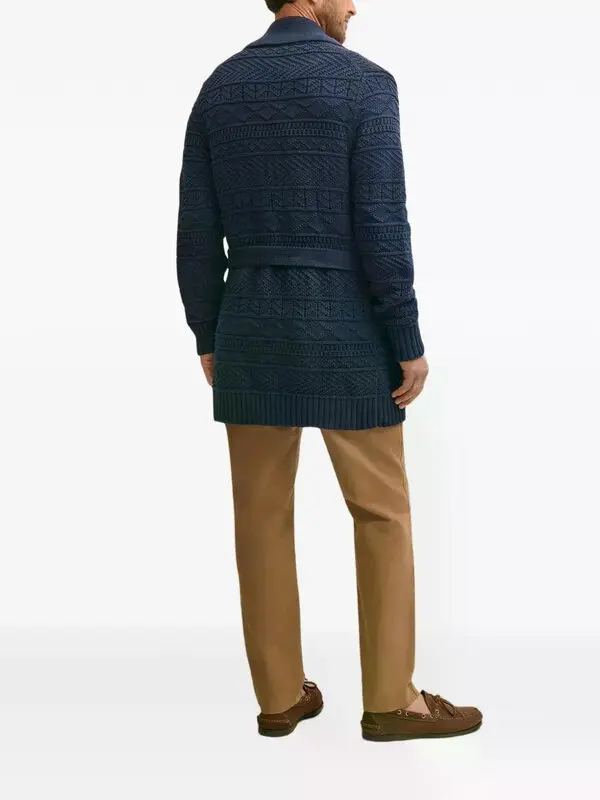 Brooks Brothers Textured Cotton Shawl Collar Cardigan