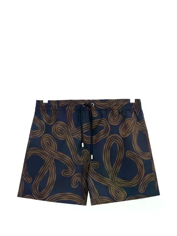 Loewe Anagram Print Swim Shorts - Blue
