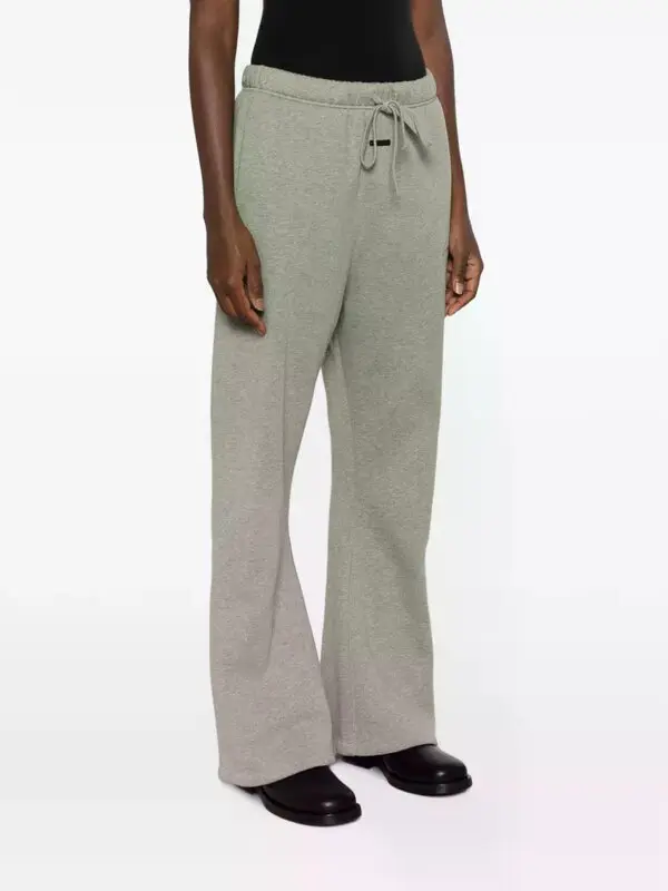 Fear Of God Drawstring Waist Flared Cotton Track Pants - Grey