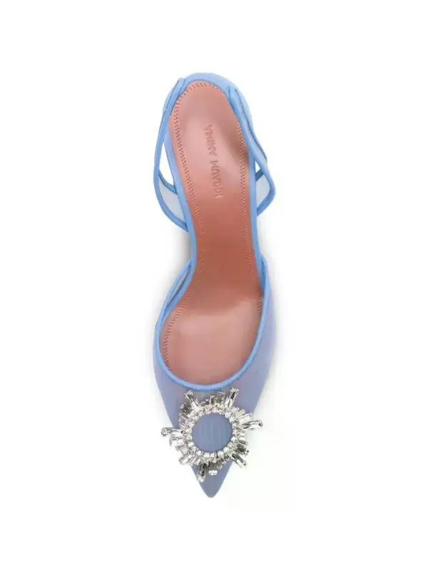 Amina Muaddi Begum Crystal-embellished Slingback Pumps