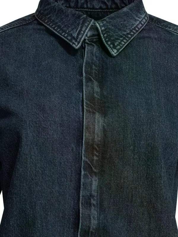 SA SU PHI Denim Shirt With Concealed Fastening