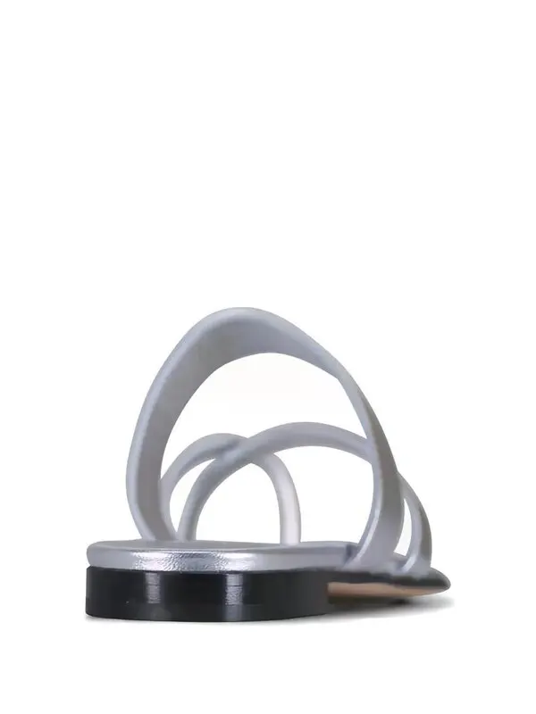 Manolo Blahnik Metallic Effect Toe-strap Sandals