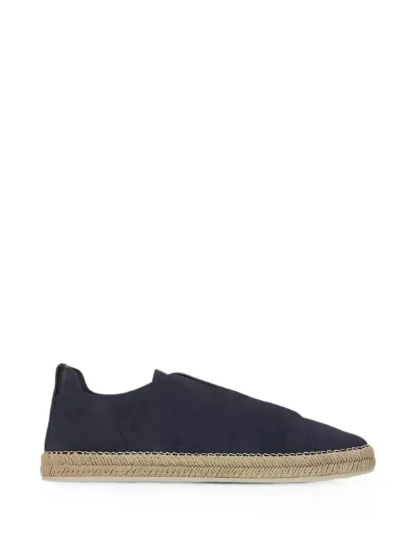 Zegna Triple Stitch Suede Espadrilles