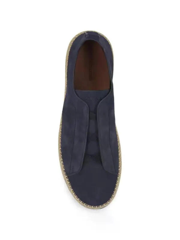 Zegna Triple Stitch Suede Espadrilles