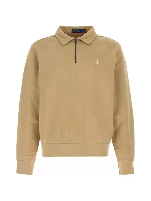 Polo Ralph Lauren Polo Pony Quarter-zip Sweatshirt - Neutrals