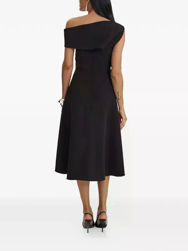 MOOS STUDIO Off-shoulder Draped Midi Dress