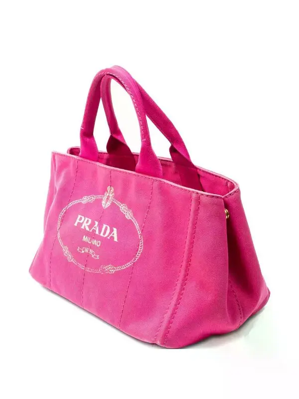 Prada Medium Canapa Tote Bag - Pink