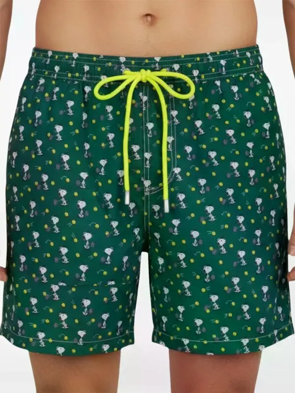MC2 SAINT BARTH Snoopy Tennis Print Swim Shorts - Green