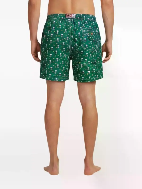 MC2 SAINT BARTH Snoopy Tennis Print Swim Shorts - Green