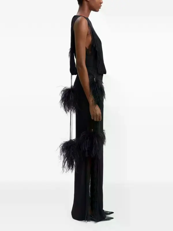 16Arlington Gabby Feather-embellished Gown