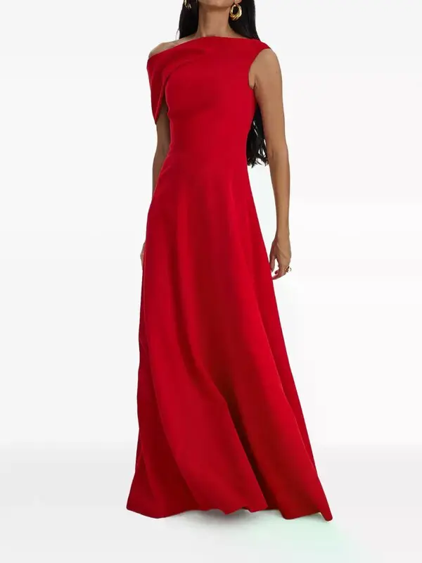 MOOS STUDIO Off-shoulder Draped Gown