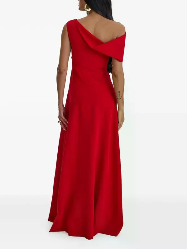 MOOS STUDIO Off-shoulder Draped Gown