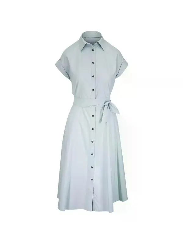 Kiton Belted Button-down Midi Dress - Green