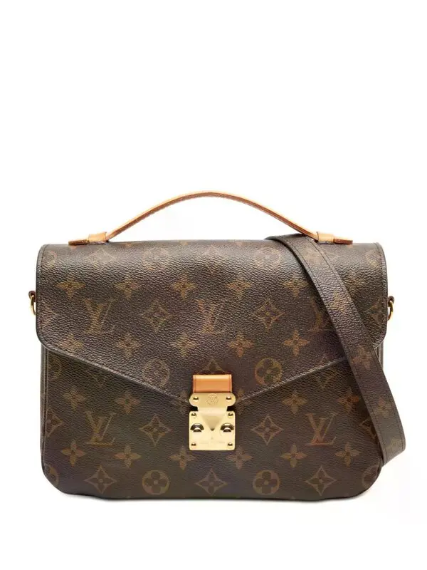 LOUIS VUITTON Monogram Pochette Metis Satchel - Brown