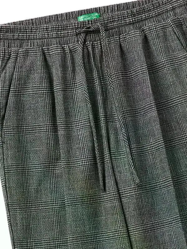 BENETTON Prince Of Wales Check-pattern Straight-leg Trousers