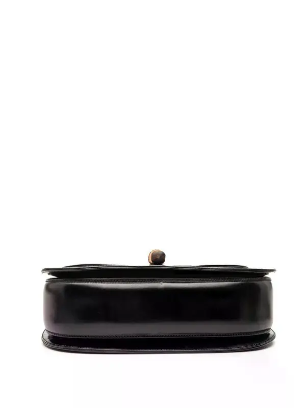 Gucci 20th Century Calfskin Bamboo Night Satchel - Black