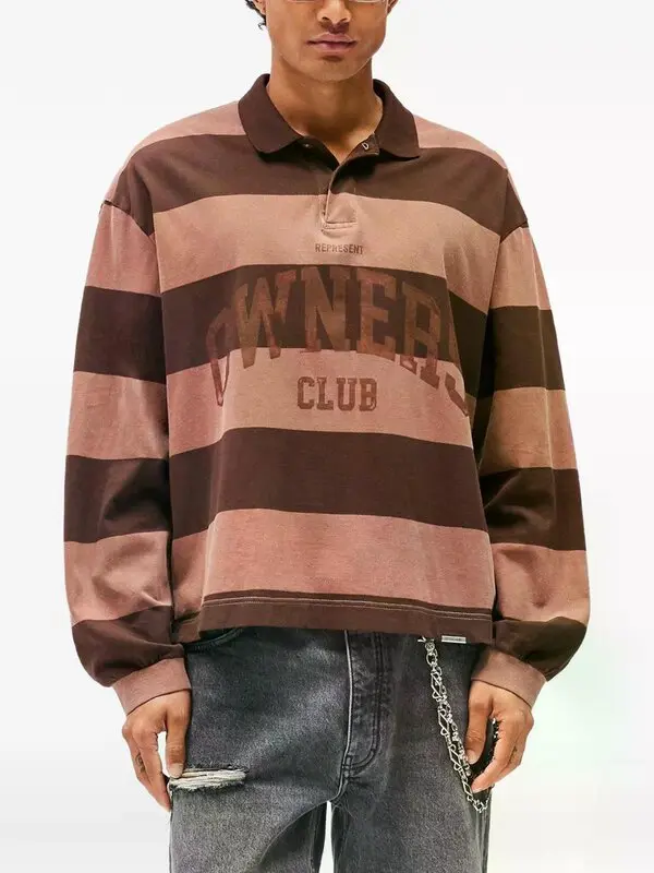 REPRESENT Owners Club Striped Polo Shirt