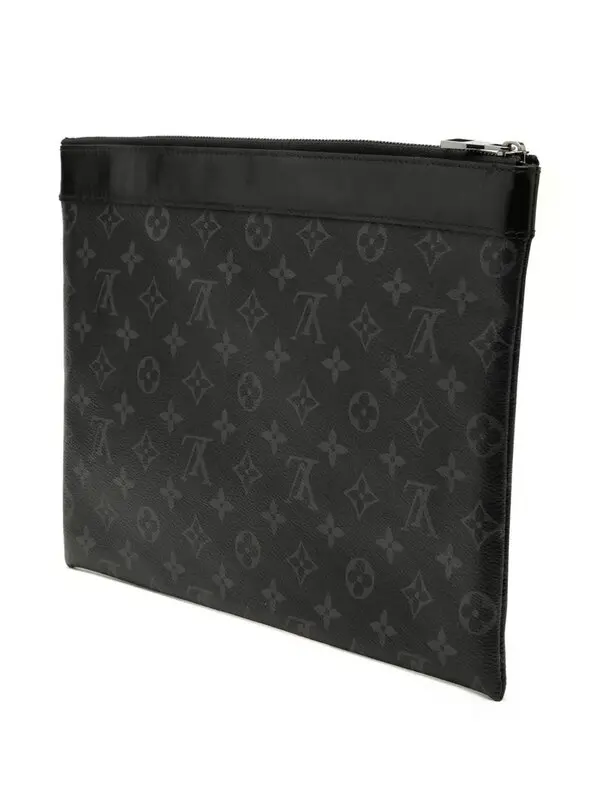 LOUIS VUITTON Monogram Eclipse Discovery Pochette Gm Clutch Bag
