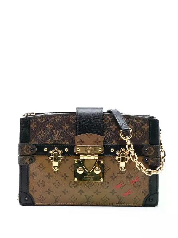 LOUIS VUITTON Monogram Reverse Trunk Clutch Crossbody Bag