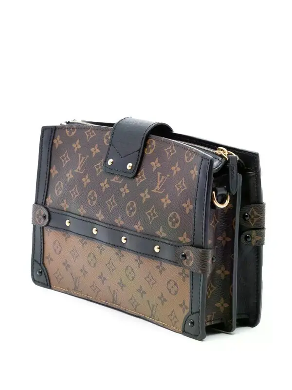 LOUIS VUITTON Monogram Reverse Trunk Clutch Crossbody Bag