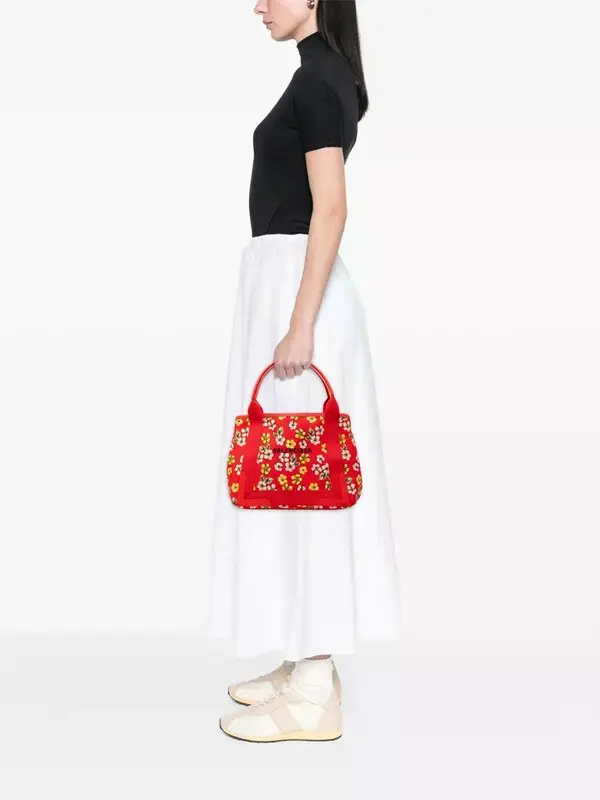 Balenciaga Canvas Floral Print Tote Bag
