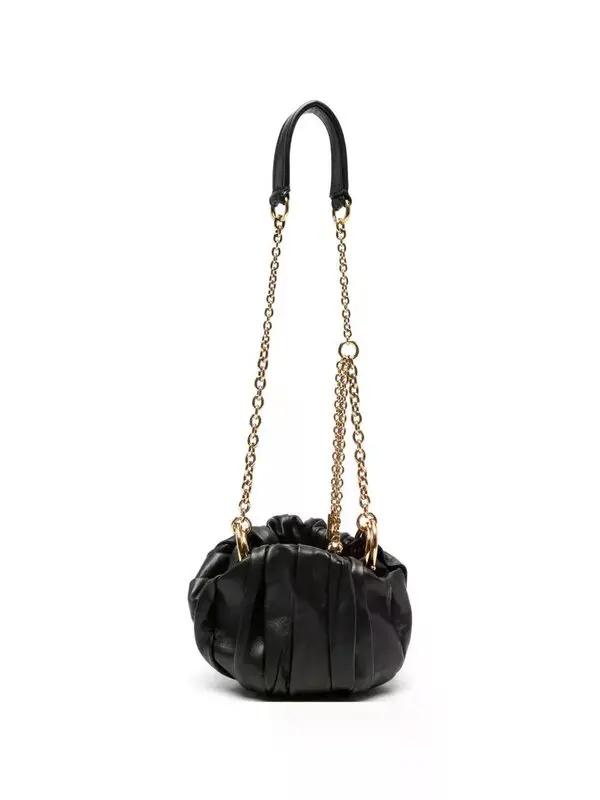 Chloé Plissé Pleated Shoulder Bag - Black