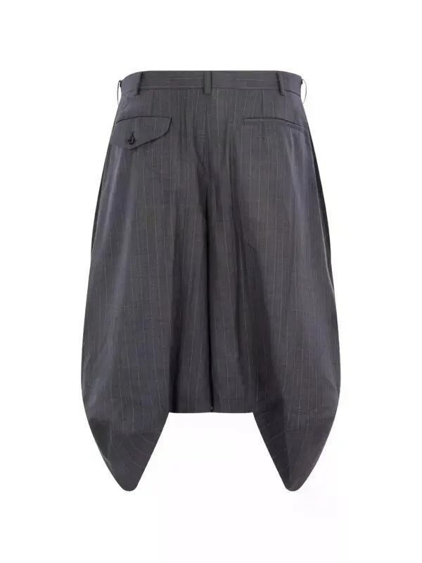 Comme Des Garçons Draped Pinstripe Trousers