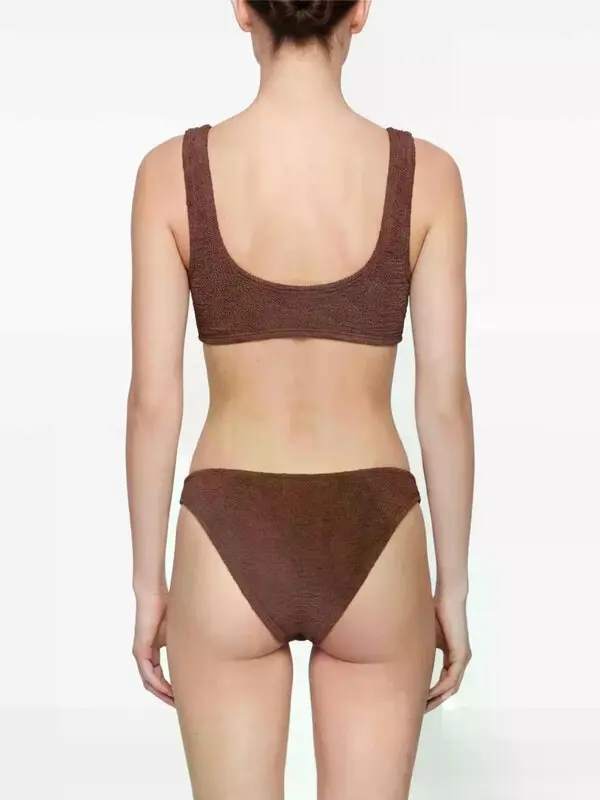 Hunza G Julia Ring-detail Bikini - Brown