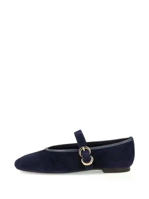 FRAU Suede Ballet Flats With Buckle-fastening Strap - Blue