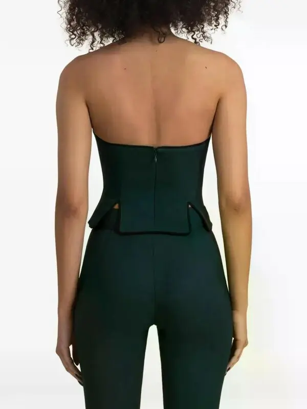 CONTESSA MILLS Helix Floral-appliqué Top - Black