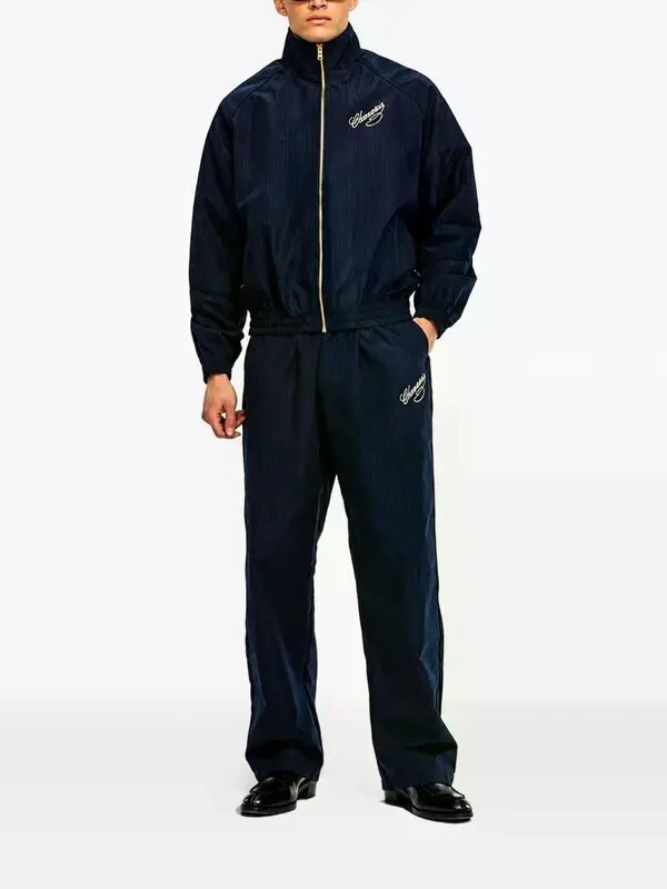 WILLY CHAVARRIA Ruff Rider Pinstripe Track Pants - Blue