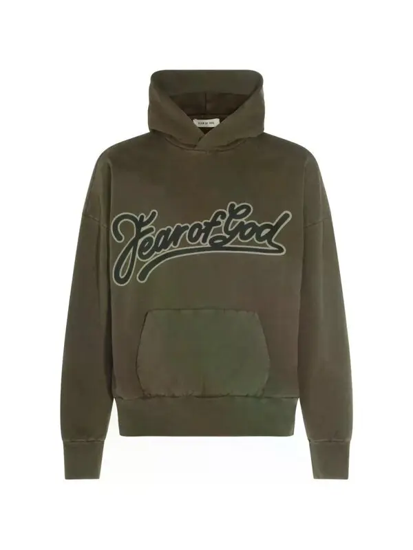 Fear Of God Logo Print Hoodie