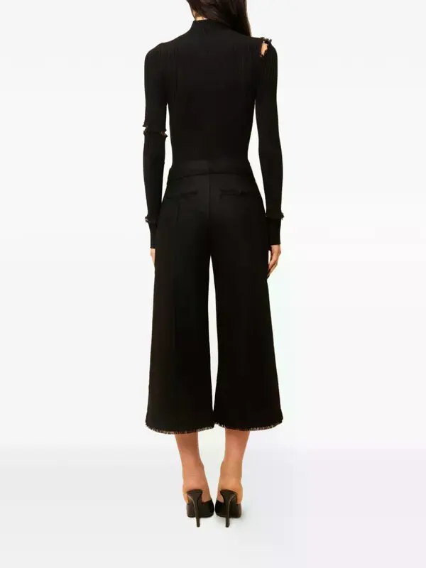 CONTESSA MILLS Salem Ribbed Knit Jumper With Lace Trim