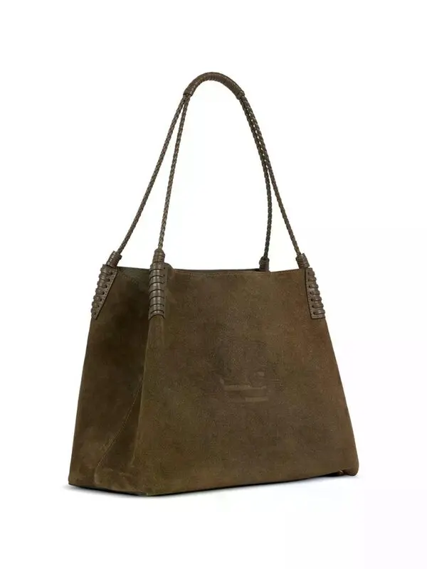 Etro Large Libra Suede Tote Bag - Green