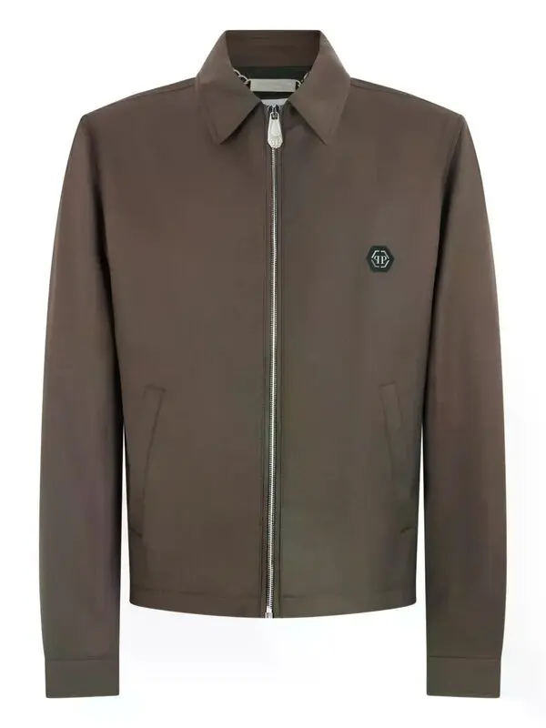 Philipp Plein Logo Plaque Zip-up Jacket