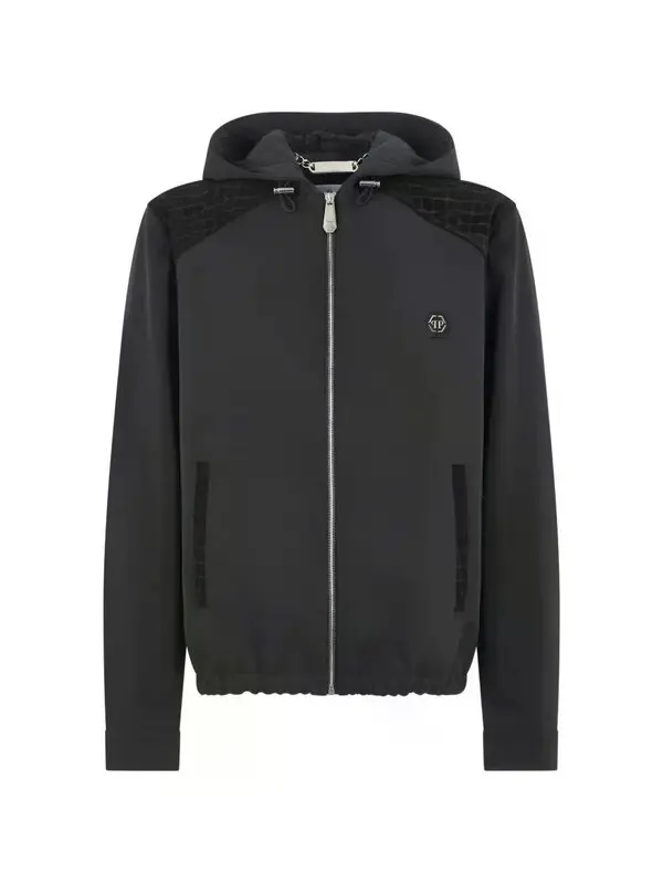 Philipp Plein Crocodile-effect Panelled Jacket