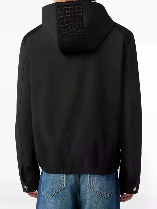 Philipp Plein Crocodile-effect Panelled Jacket
