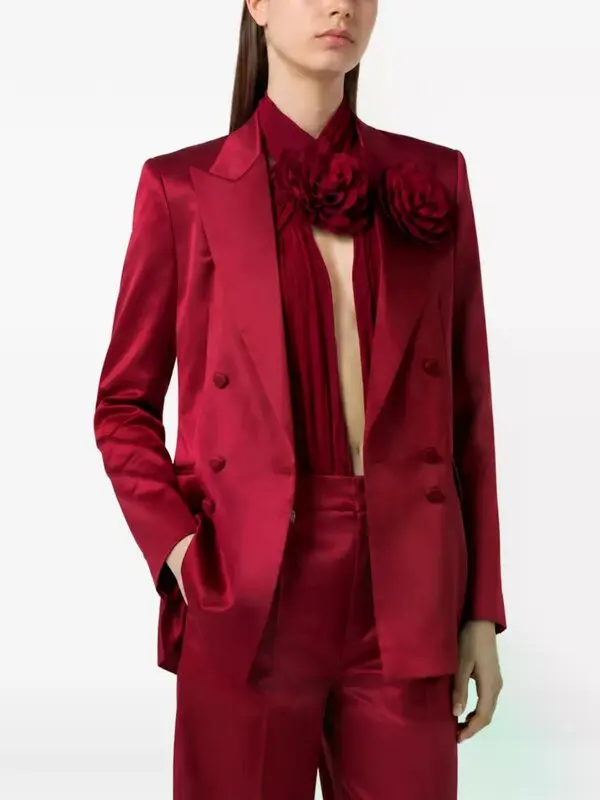 Philipp Plein Double-breasted Floral-appliqué Blazer
