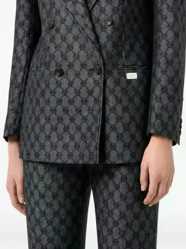Philipp Plein Monogram Double-breasted Blazer