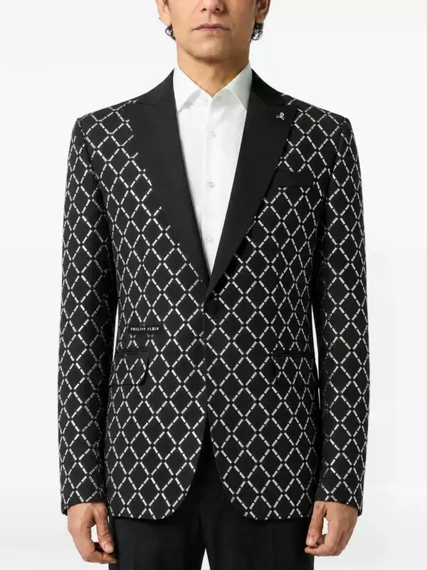Philipp Plein Strass-embellished Blazer - Black