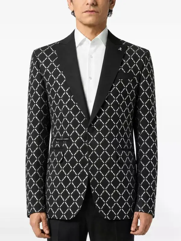 Philipp Plein Strass-embellished Blazer - Black
