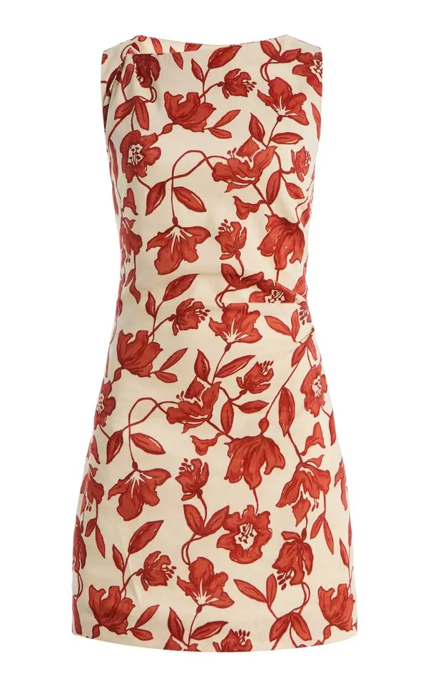 SIR. Chloe Linen-blend Mini Dress - Red
