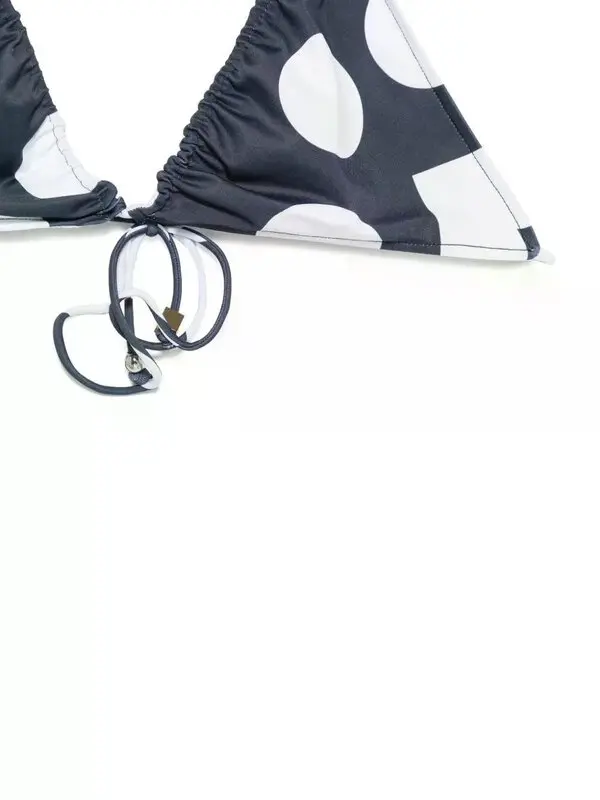 Jacquemus Polka-dot Triangle Bikini Top - Blue