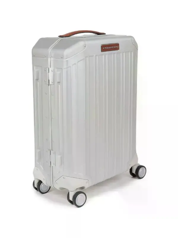 PIQUADRO Four Wheel Suitcase With Riveted Detailing