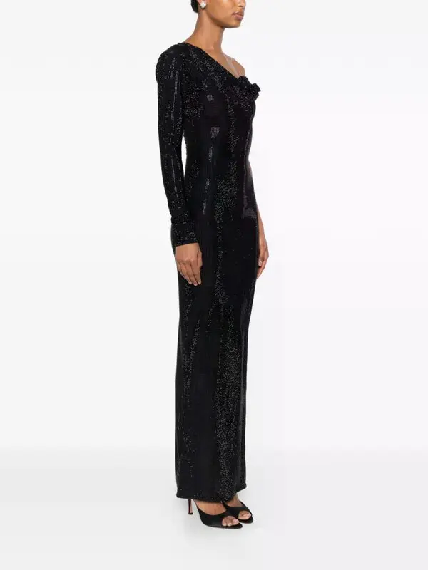 MIRON One-shoulder Embellished Dress
